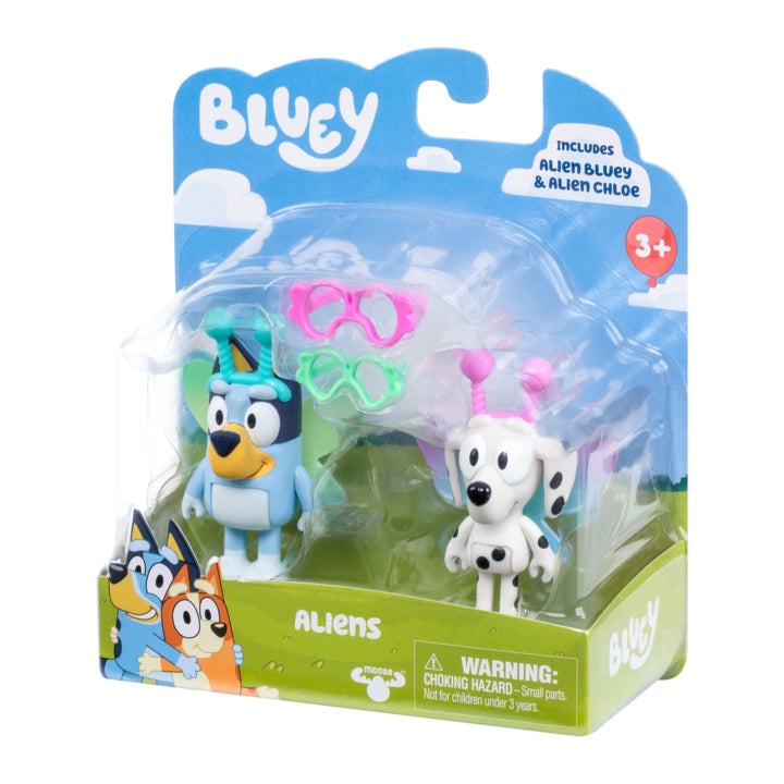 Bluey 2 Figure Pack With Alien Bluey And Alien Chloe With 4 Accessorie ...